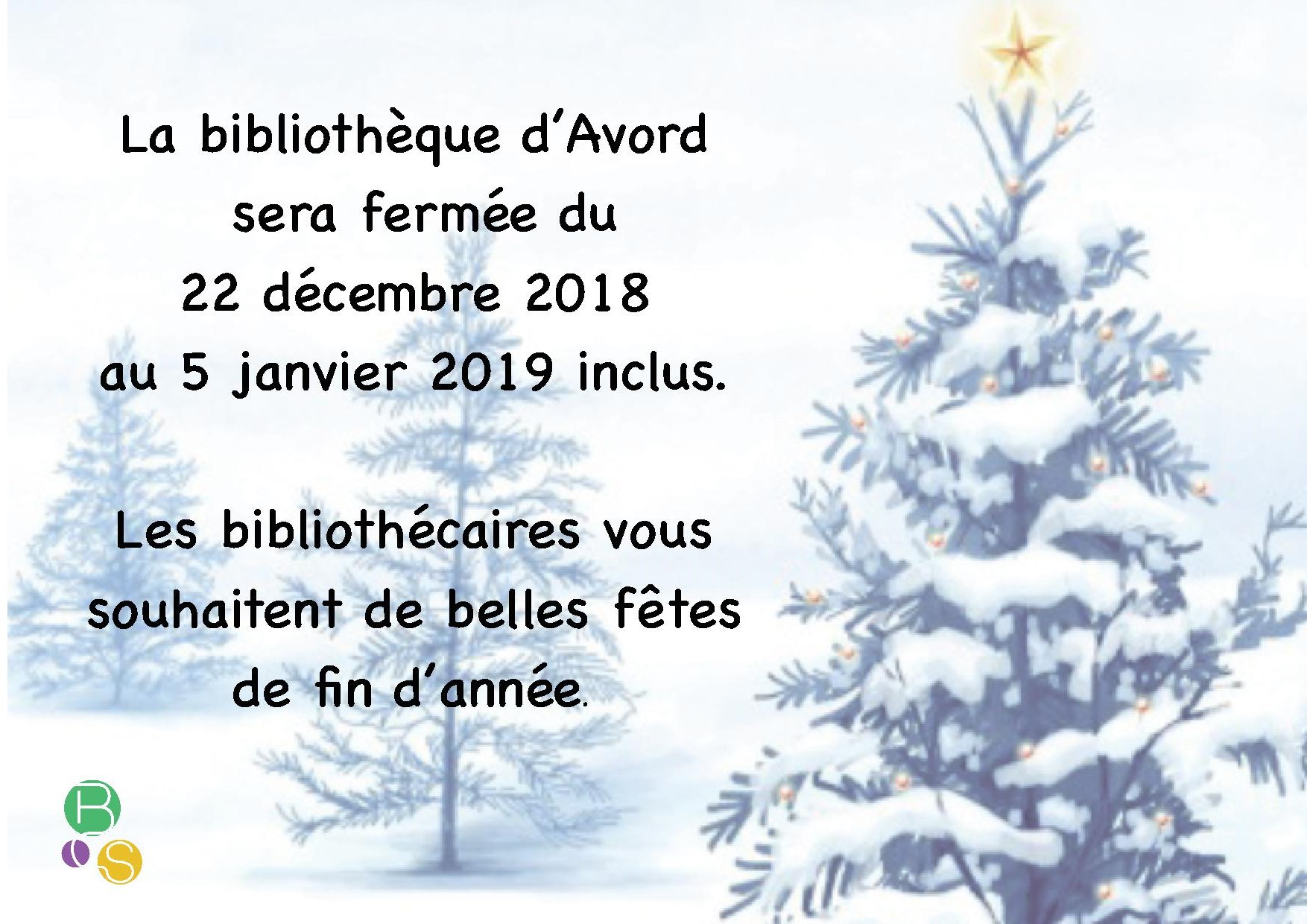 Fermeture Bibliothèque - Vacances de Noël - Communauté de Communes de ...