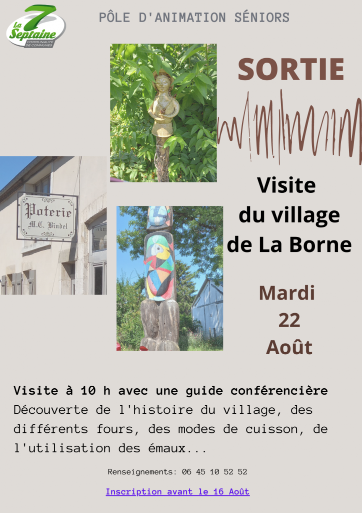 Visite du village de La Borne - Communauté de Communes de La Septaine